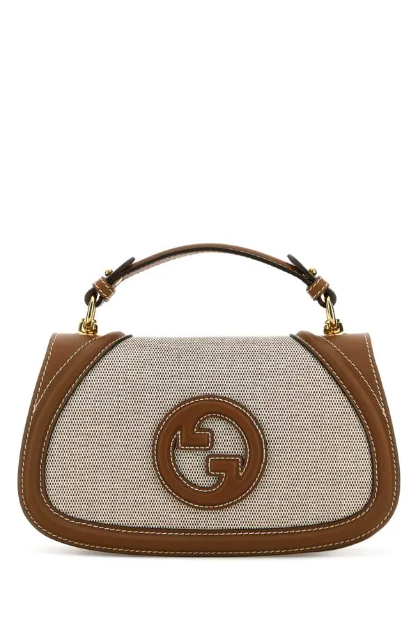 Gucci Blondie Two-tone Canvas And Leather Handbag - Multicoloured