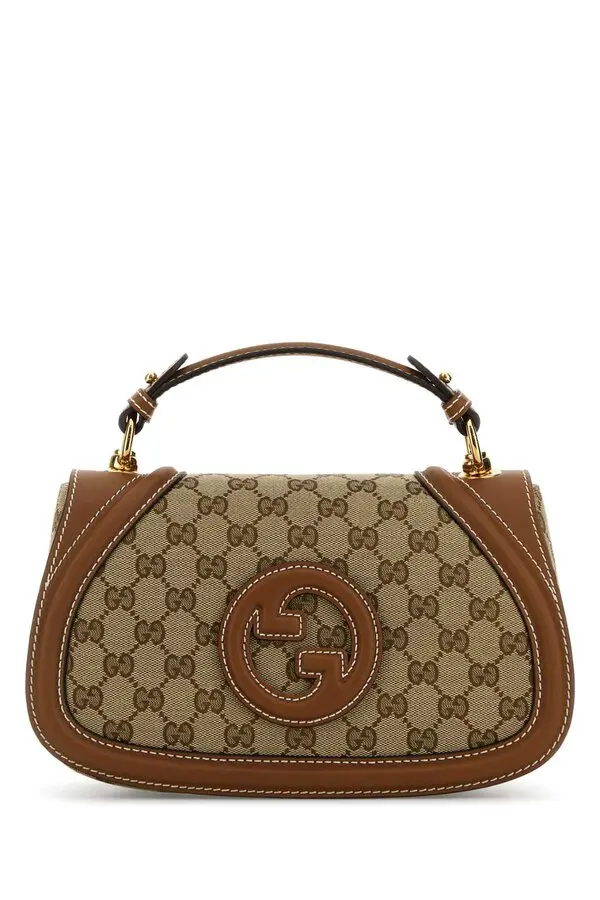 Gucci Original Gg Fabric Blondie Handbag 26.5 Cm X 16.5 Cm X 8.5 Cm
