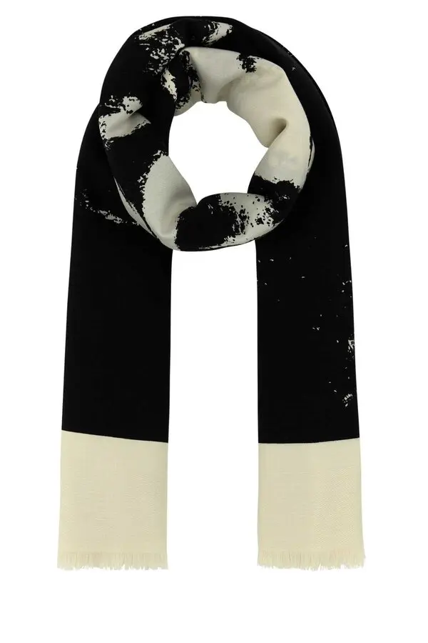 Alexander McQueen 145 Cm Silk-wool Blend Scarf