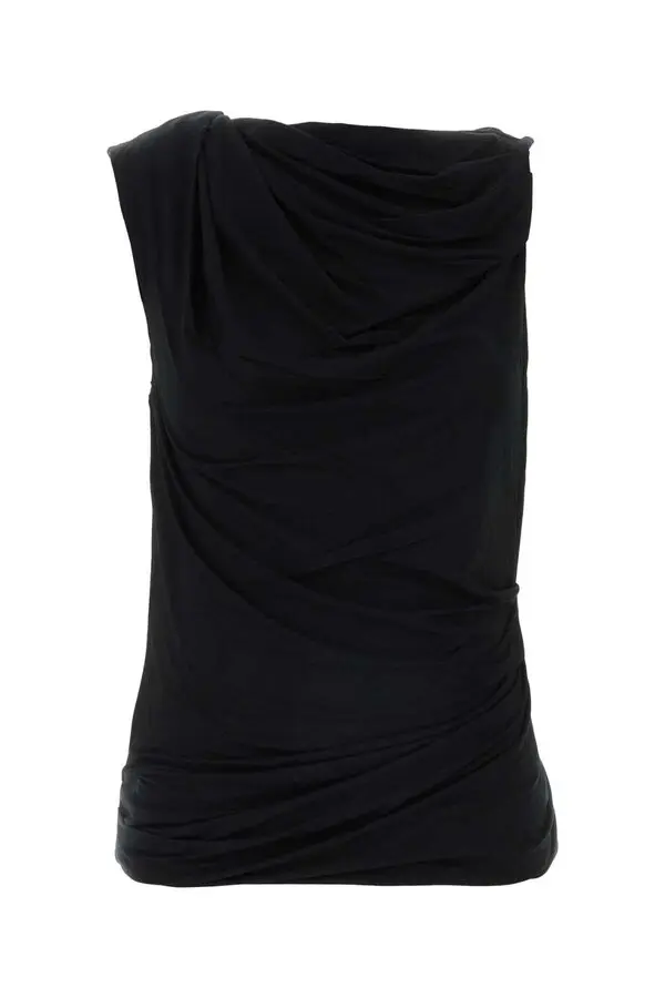 ENTIRE STUDIOS Draped Stretch T-shirt Top