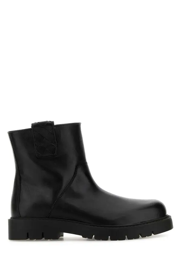 Bottega Veneta Haddock Leather Ankle Boots With Platform
