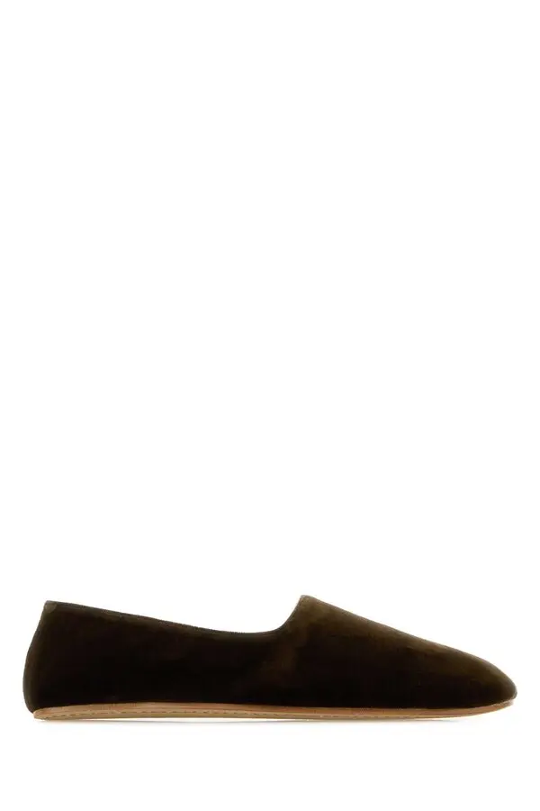 THE ROW Velvet Ponti Ballerinas