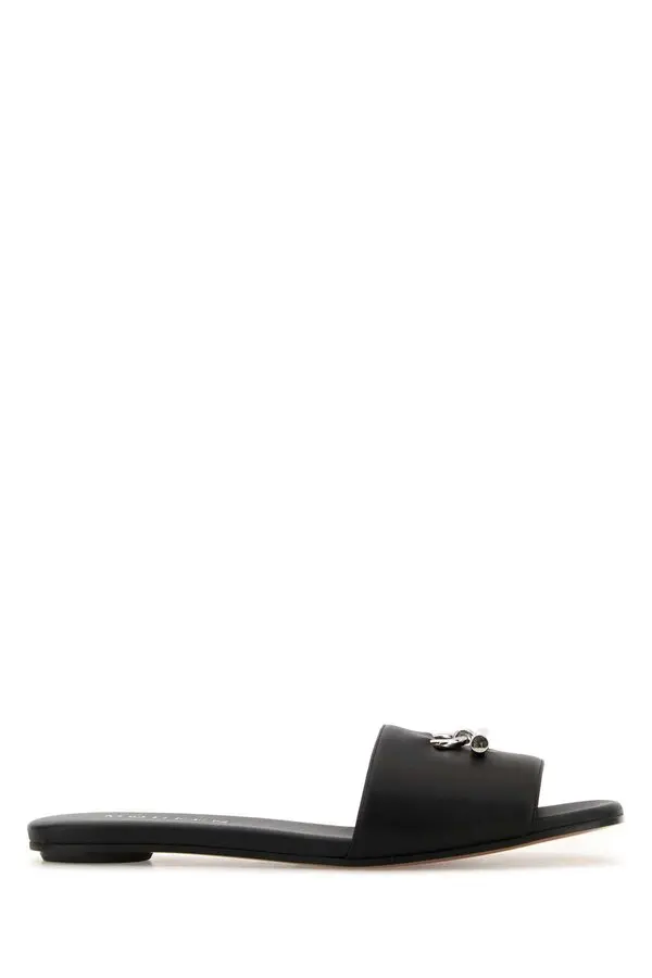 Alexander McQueen Leather Slippers - Black