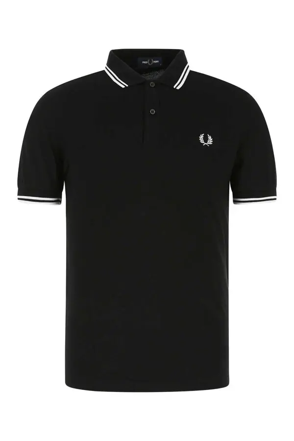 Fred Perry Piqué Polo Shirt - Black