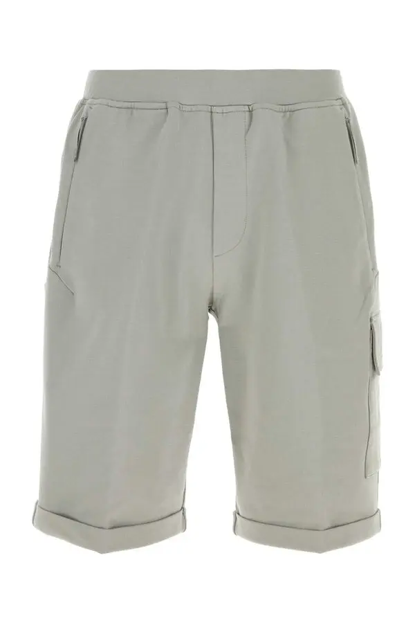 C.P. COMPANY C. P. Company Stretch Cotton Bermuda Shorts - Grey