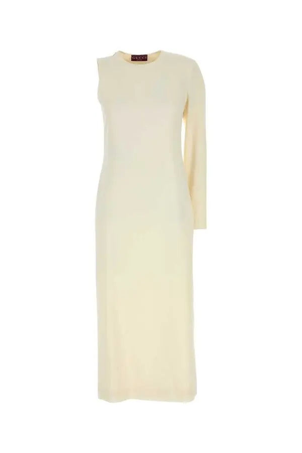 Gucci One-shoulder Satin Midi Dress