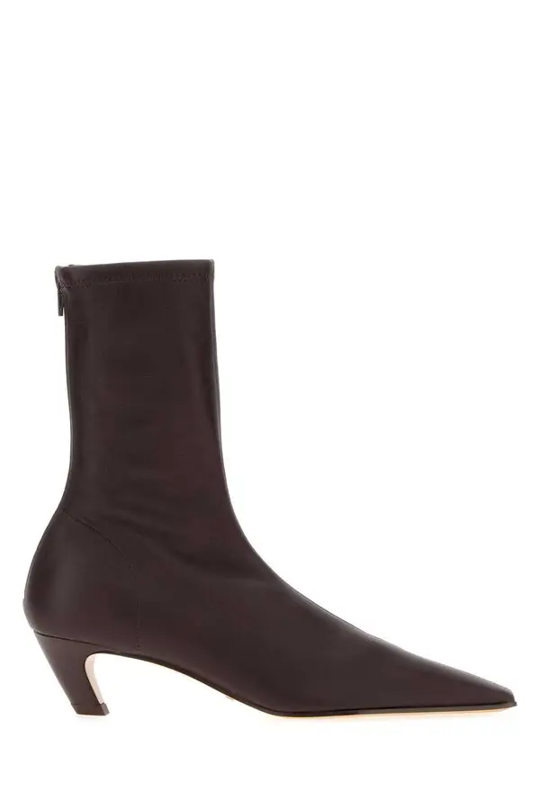 Khaite Arizona Nappa Leather Ankle Boots - Purple