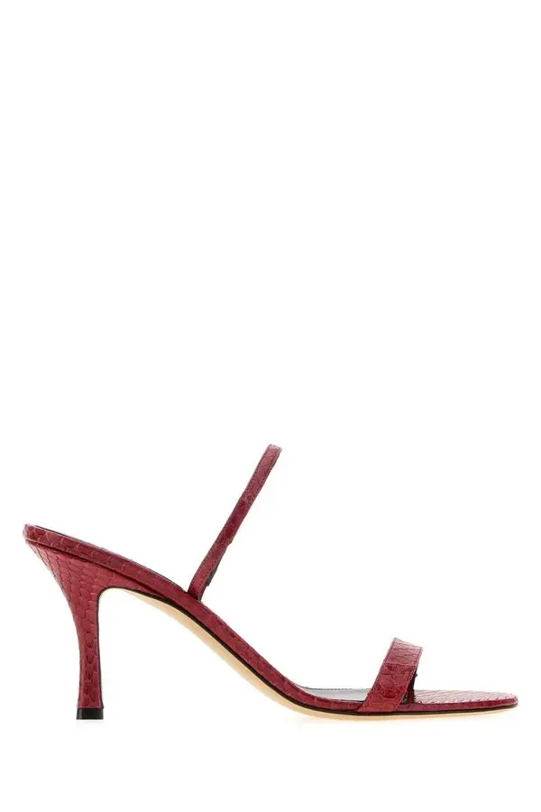 THE ROW Leather Ella Sandals - Red
