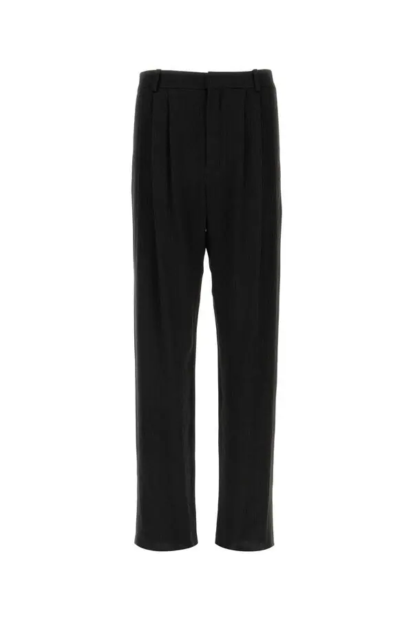 Saint Laurent Silk Crepe Wide-leg Pant For