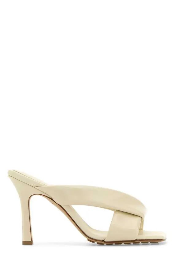 Bottega Veneta Leather Riva Flat Sandals With 9 Cm Heel