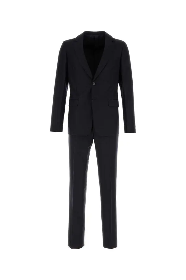 Prada Embroidered Striped Wool-blend Suit For