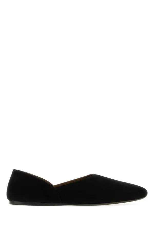 Khaite Jane Leather And Suede Ballerinas