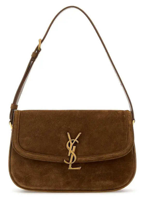 Saint Laurent Solferino Suede Shoulder Handbag 24.5 Cm X 15 Cm X 8.5 Cm