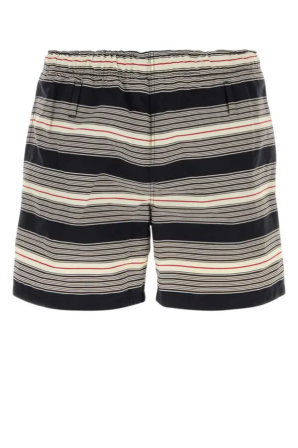 Prada Embroidered Nylon Swim Shorts For