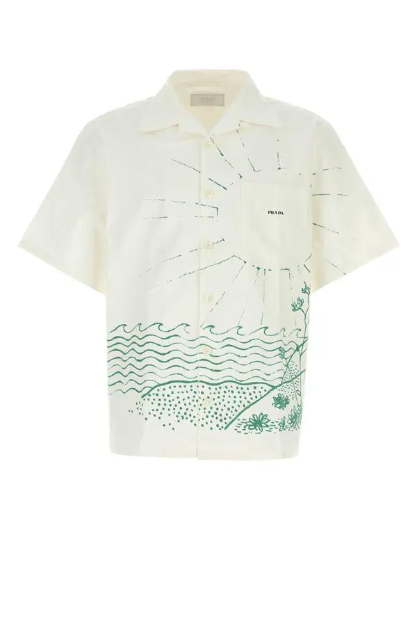 Prada Poplin Shirt For - White
