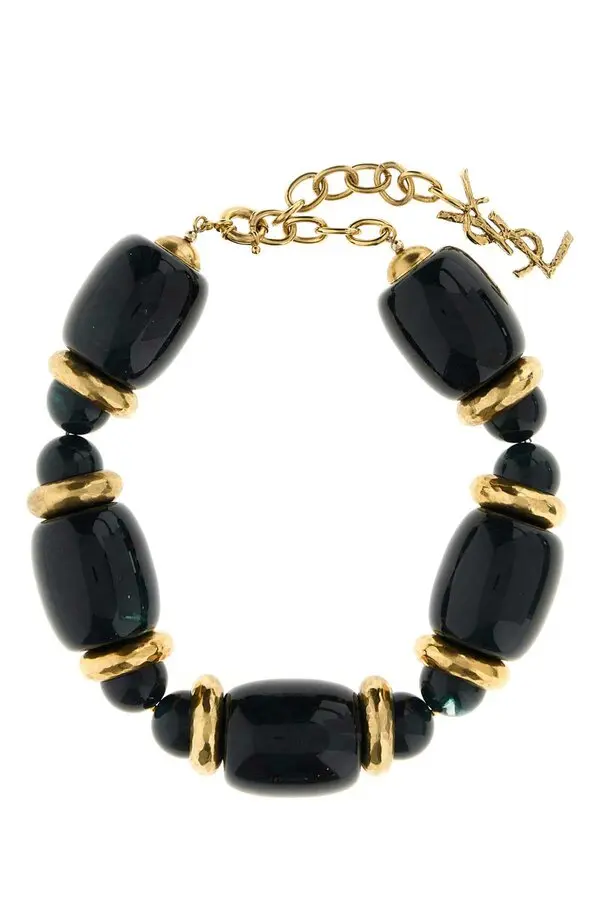 Saint Laurent Two-tone Resin And Metal Necklace - Multicoloured