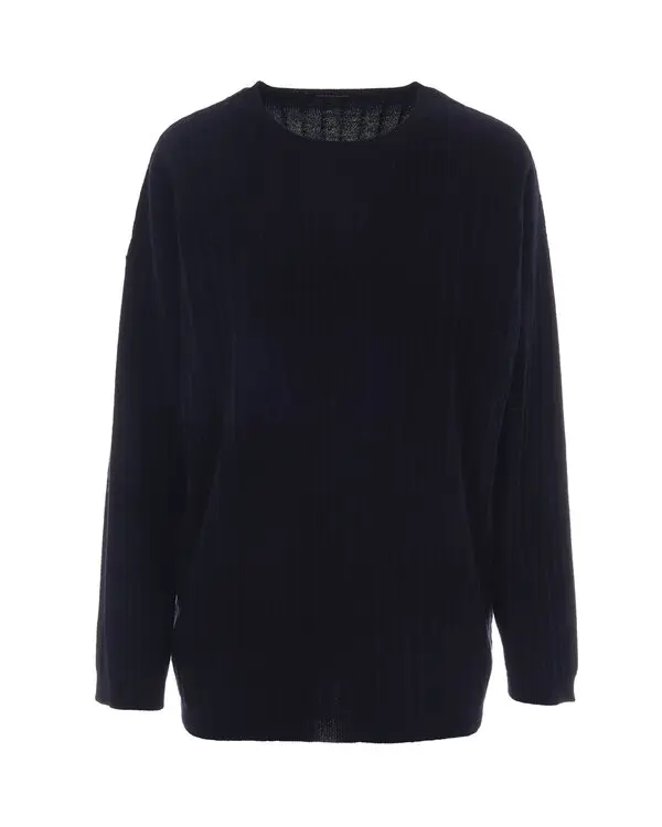 Fabiana Filippi Long Sleeve Crewneck Sweater - Blu Notte