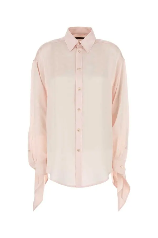Balenciaga Pastel Satin Shirt - Pink