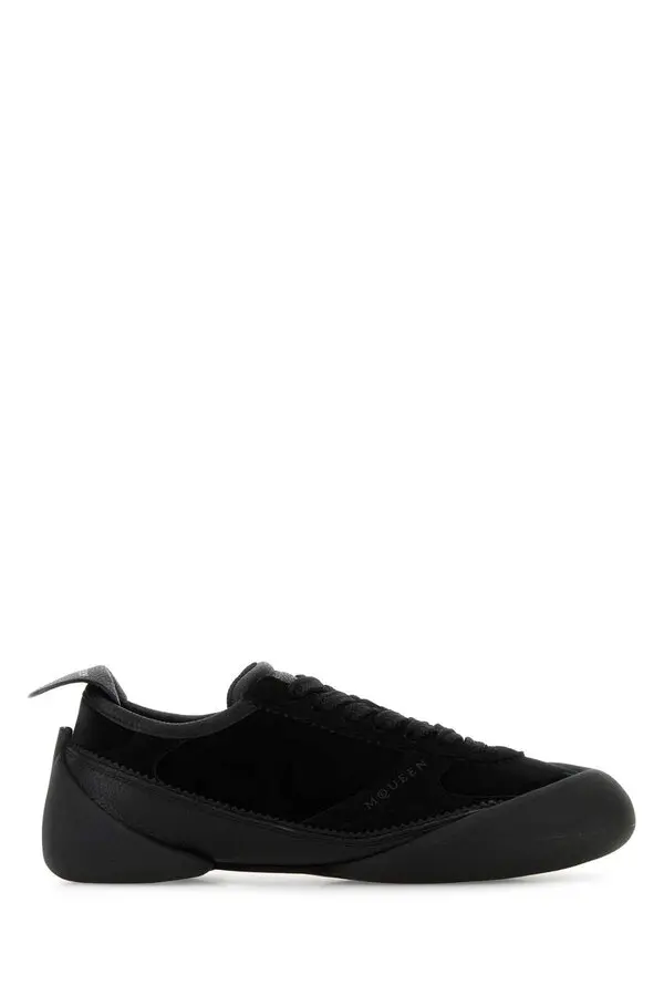 Alexander McQueen Canvas And Suede Lace-up Sneakers