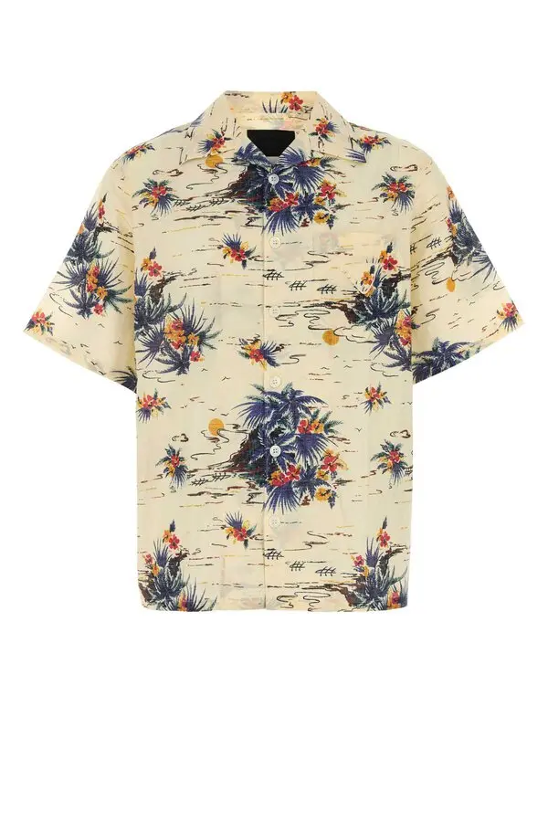 Prada Designer Printed Cotton Shirt For