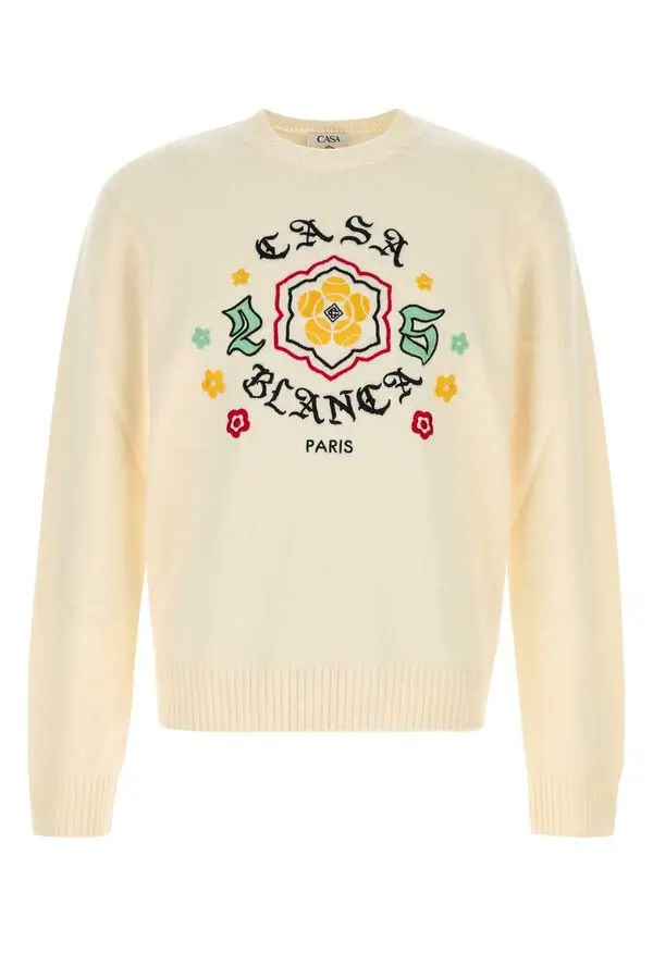 Casablanca Crew Neck Merino Wool Sweater