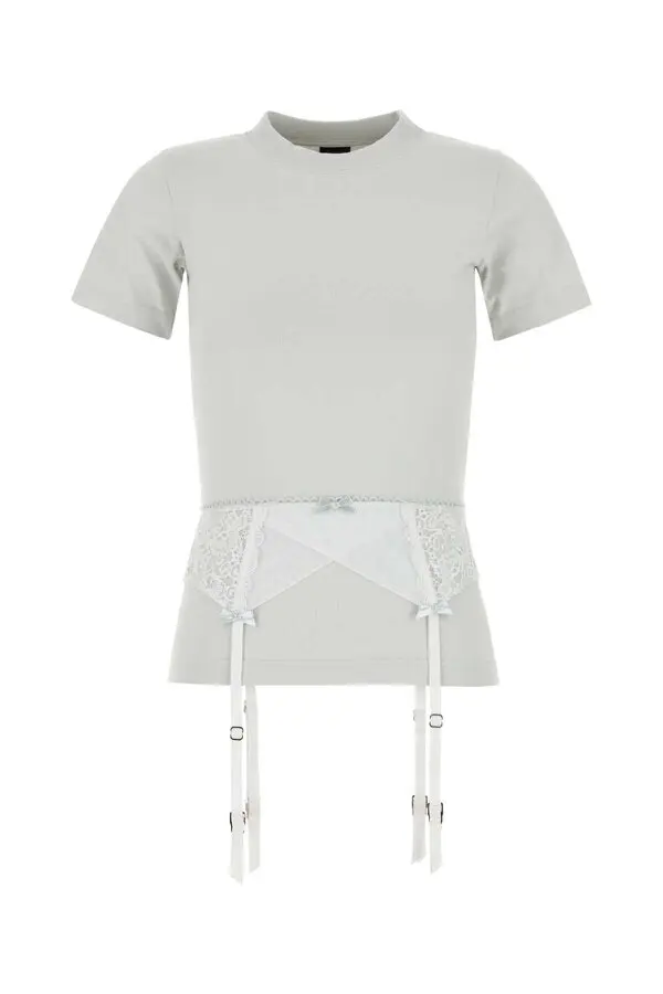 Balenciaga Chalk Stretch Cotton T-shirt For - White