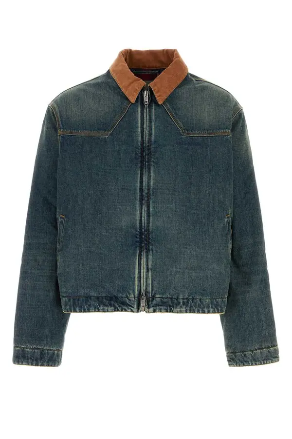 Balenciaga Denim Jacket With Cotton Lining - Blue