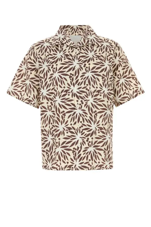 Prada Printed Cotton-silk Blend Shirt For - Floral