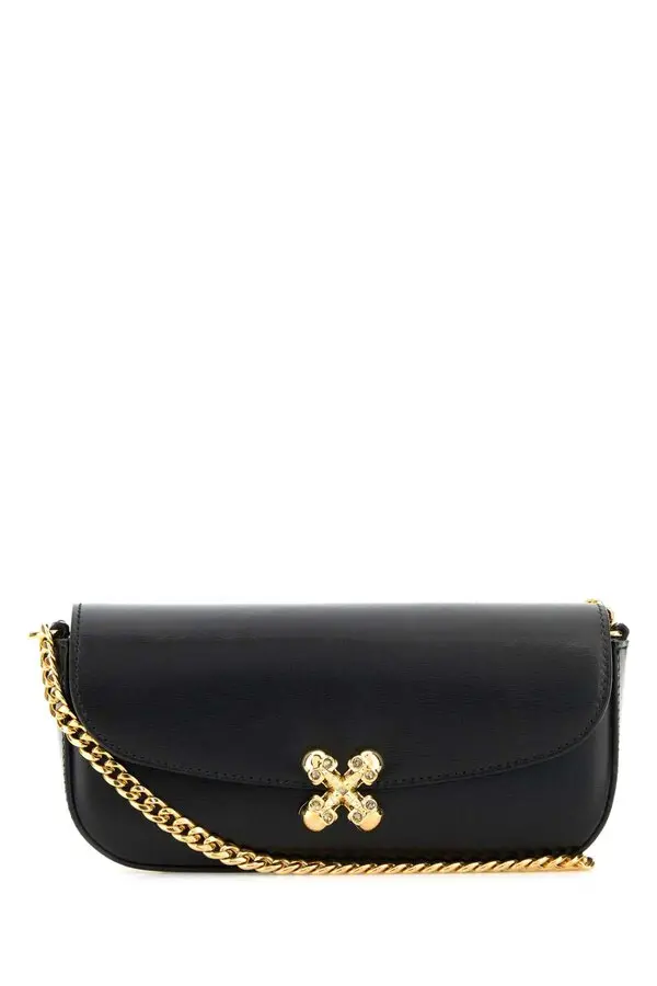 Alexander McQueen Mini Skull Flower Crossbody Handbag 21 Cm - Black