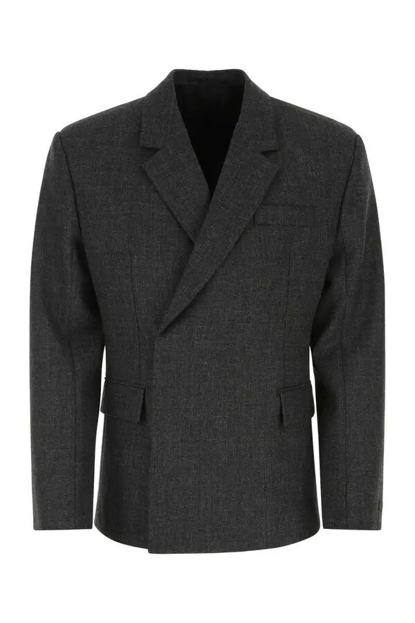 Prada Melange Wool Blazer For