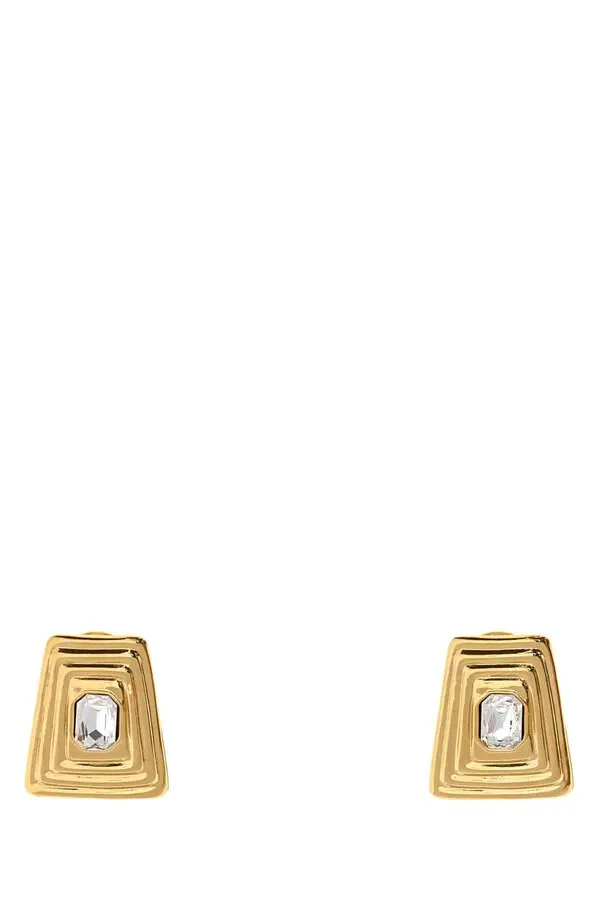 Alessandra Rich 4 Cm X 4 Cm Square Metal Earrings