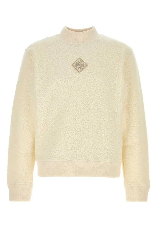 Casablanca Terry Fabric Sweatshirt With Wool-cashmere Blend