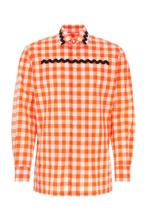 Prada Embroidered Poplin Shirt