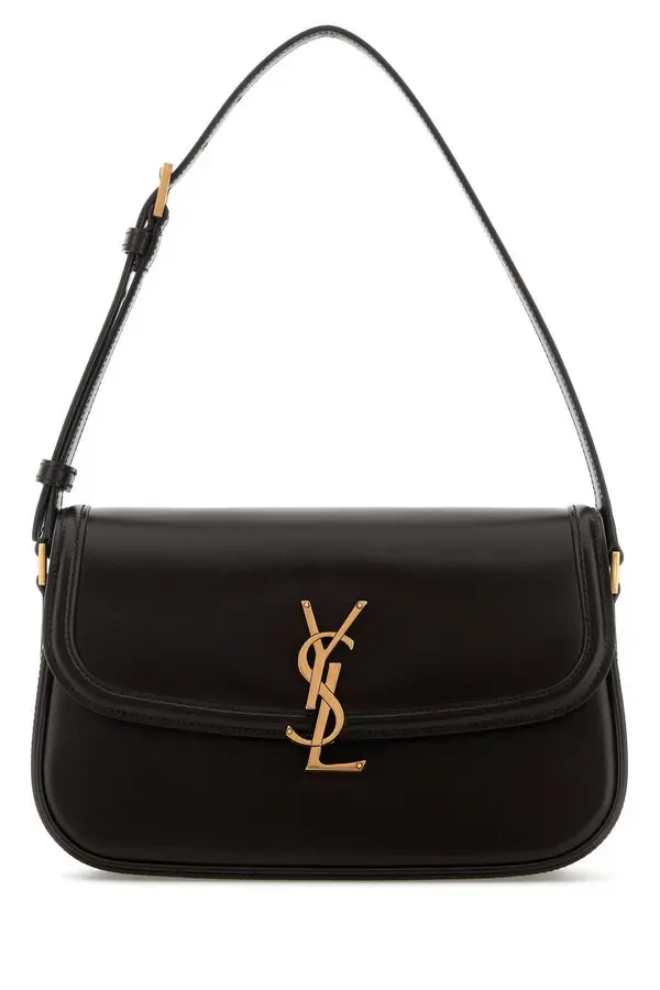 Saint Laurent Solferino Shoulder Handbag With Antiqued Golden Metal - Brown