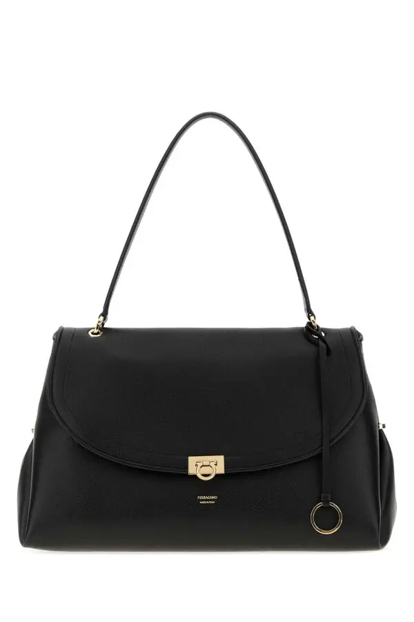 FERRAGAMO Leather Shopping Handbag With 38 Cm Width, 25 Cm Height & 15 Cm Depth