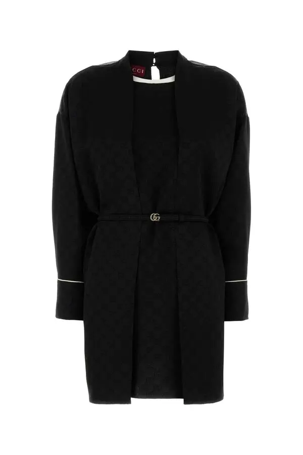Gucci Crepe Dress With Monogram