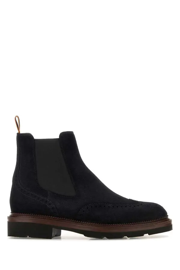 Santoni Suede Chelsea Boots