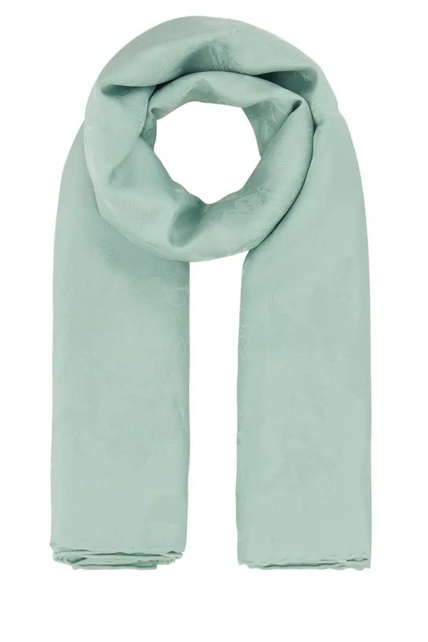 Alexander McQueen 90 X 90 Cm Silk Foulard Scarf - Light Blue