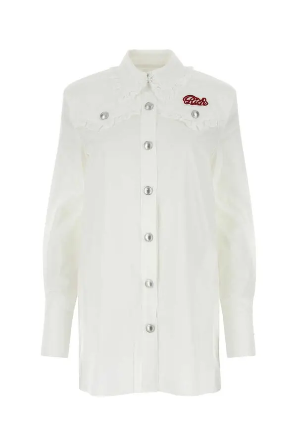 Alessandra Rich Poplin Shirt Dress