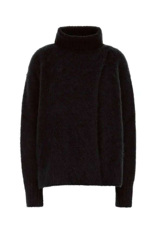 UMA WANG Stretch Alpaca Blend Turtleneck Sweater