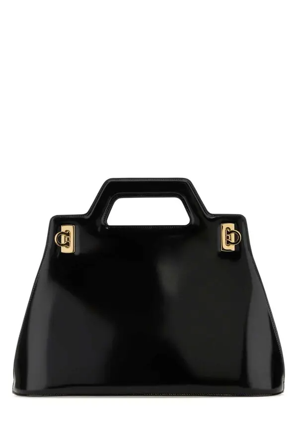 FERRAGAMO Wanda M Leather Handbag 35cm X 29cm X 10cm Shoulder Bag