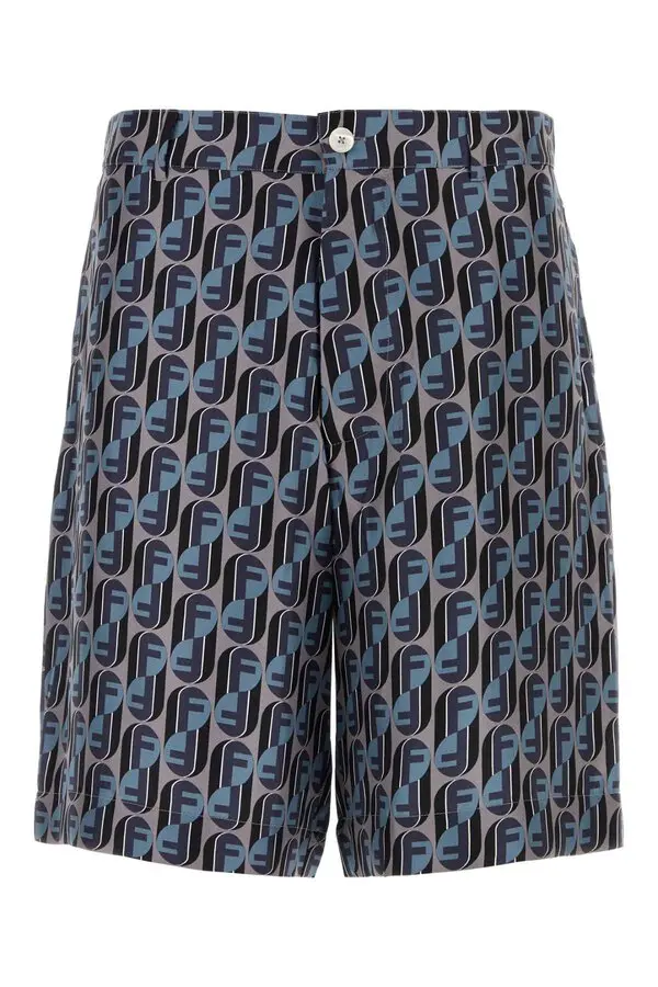 Fendi Silk Bermuda Shorts - Printed