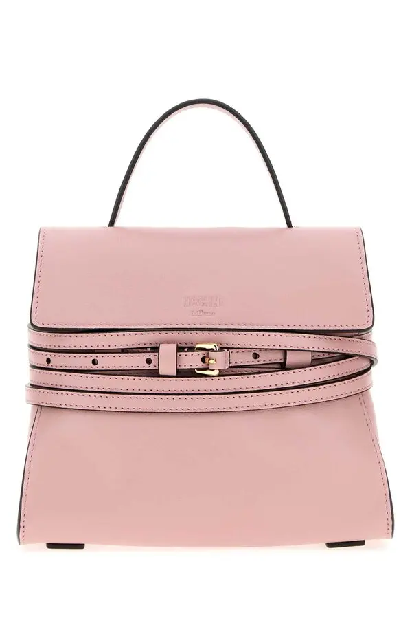 Moschino Mini Tie Me Nappa Leather Small Handbag With Golden Hardware