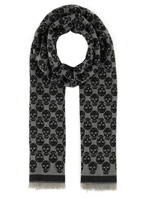 Alexander McQueen Embroidered Wool-blend Foulard Scarf 185 X 45 Cm
