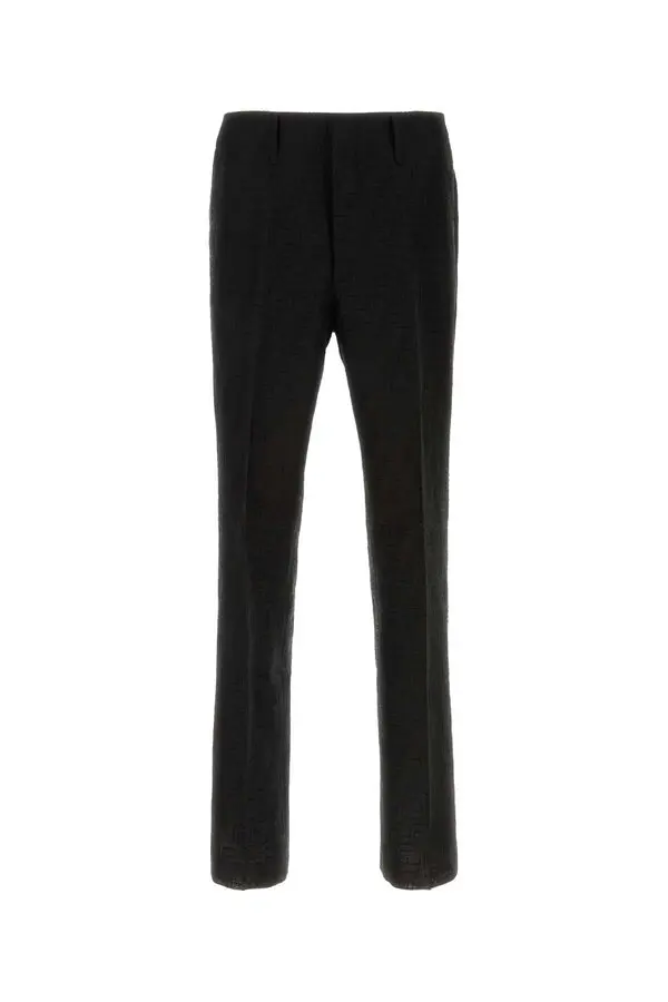 Fendi S Linen Blend Tailored Pants