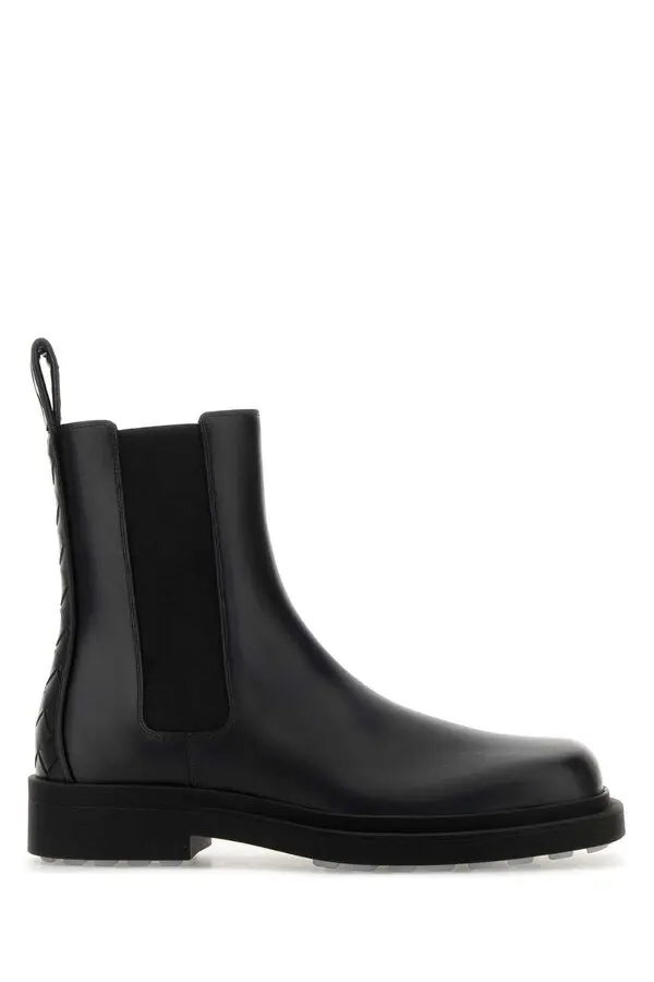 Bottega Veneta Chelsea Ben Leather Ankle Boots - Black