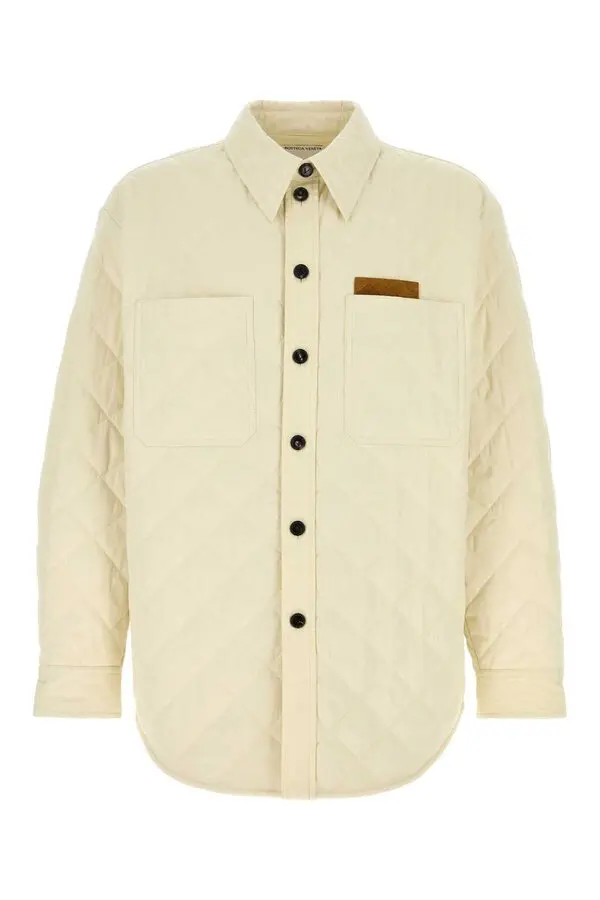 Bottega Veneta Quilted Tech Cotton Jacket - White