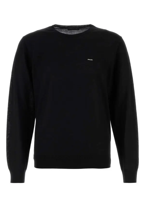 Prada 100% Virgin Wool Knit Sweater - Black