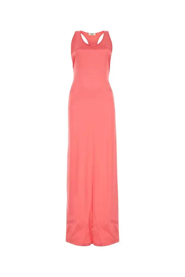 Fendi Satin Long Dress For