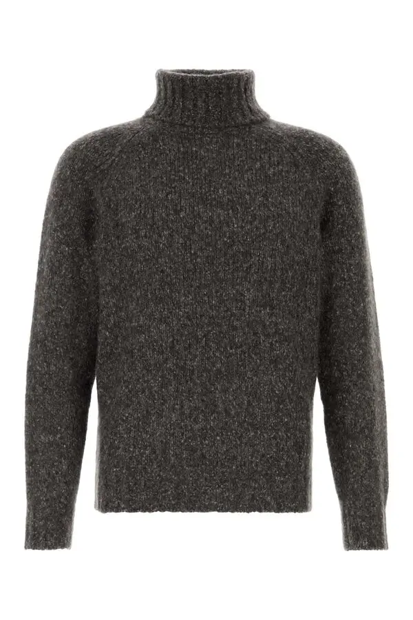 Brunello Cucinelli Heathered Cashmere-silk Turtleneck Sweater